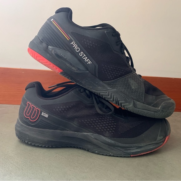Wilson | Shoes | Mens Rush Pro 35 Pro Staff Tennis Shoes Black Size 4 ...